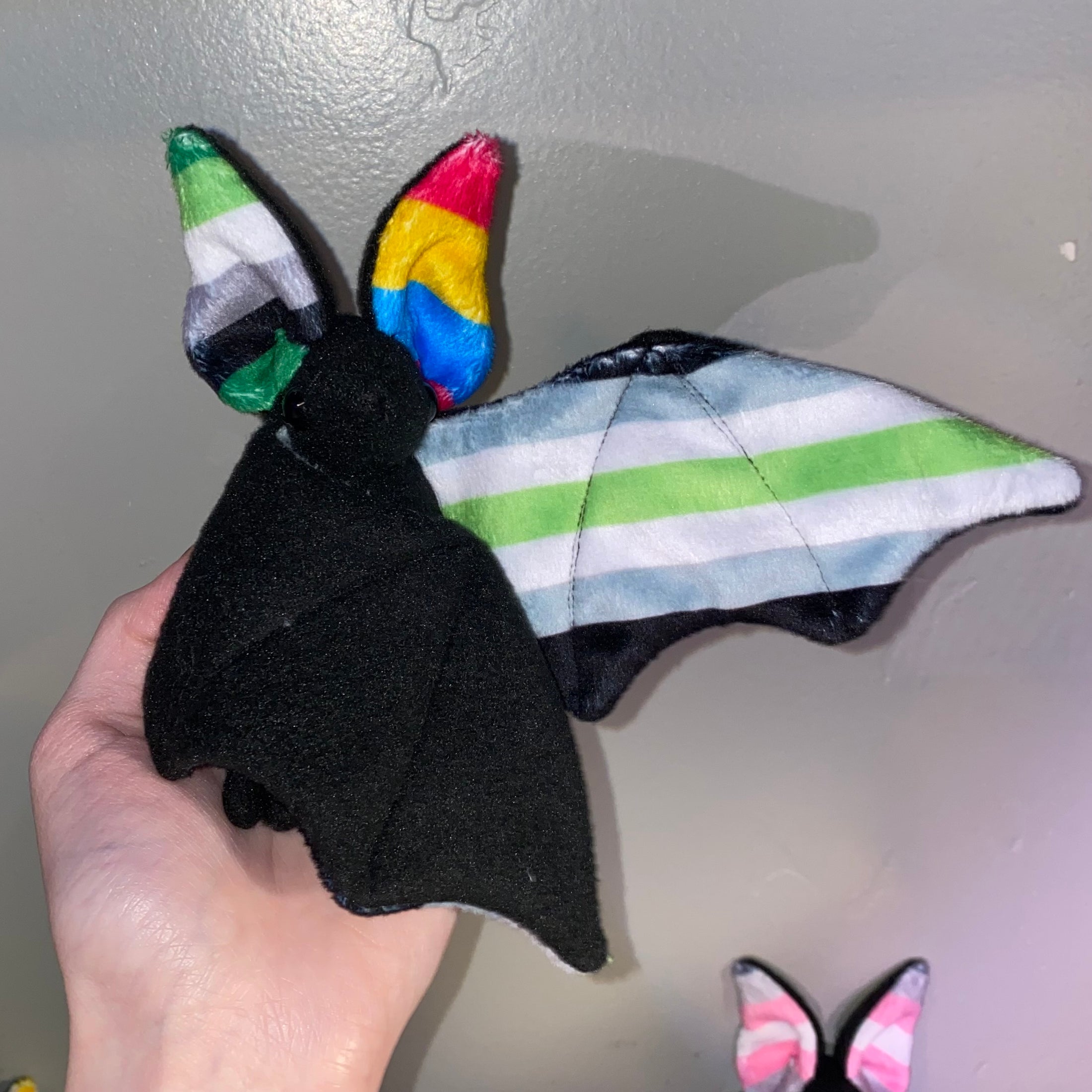 Custom Multiple Flags Pride Bat Plushie(all flag/fabric options availa ...